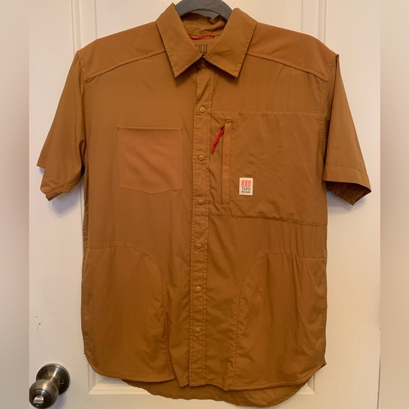 Topo Designs | Shirts | Topo Designs Tech Shirt Short Sleeve Khaki ...